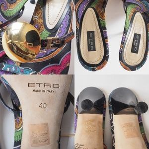 Etro | Shoes | Etro Paisley Floral Open Toe Stiletto Heel Sandals ...
